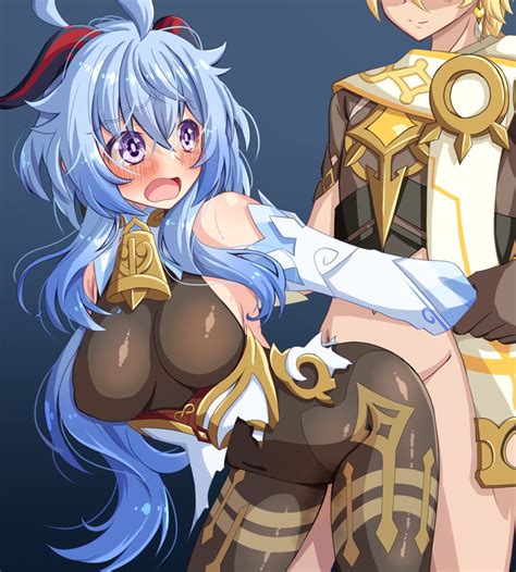 Rule 34 1boy 1girls Aether Genshin Impact Big Breasts Color Drawing