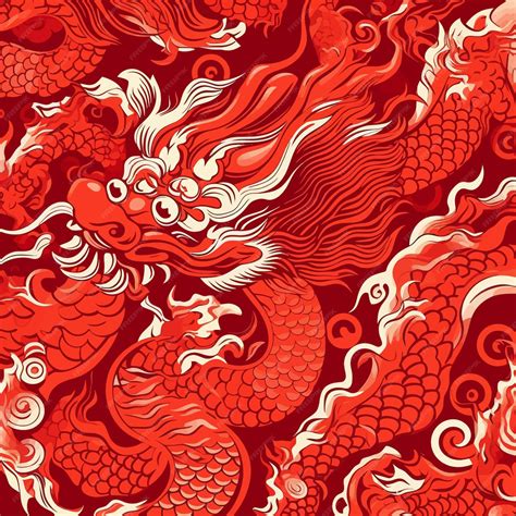 Premium Vector Dragon Seamless Pattern