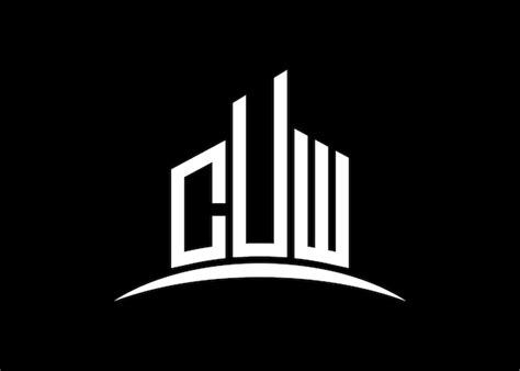 Premium Vector Letter Cuw Building Vector Monogram Logo Design