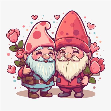 侏儒卡通 卡通爱情情侣 侏儒 插图剪贴画 向量素材图片免费下载 千库网