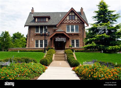 English Tudor Home With Gardens