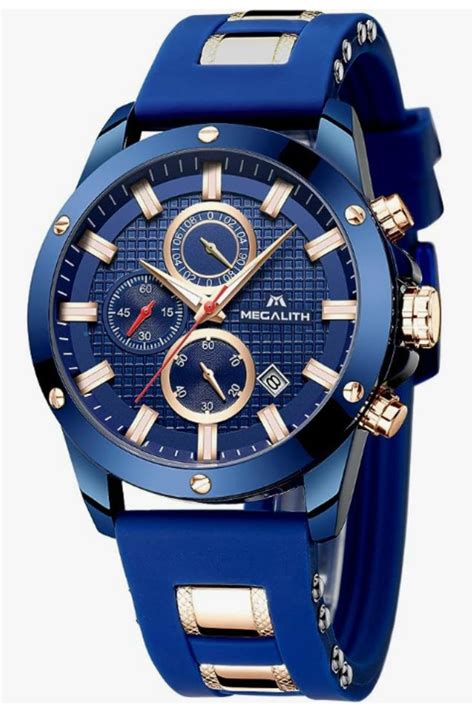 Megalith Mens Watches Chronograph Waterproof Watches For Men Analogue