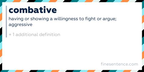 Combative Definition Meaning And Examples In English