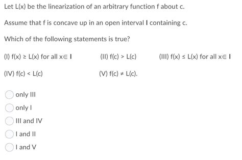 Solved Let L X Be The Linearization Of An Arbitrary
