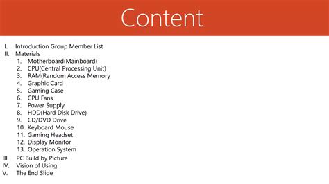 Build Gaming Pc Presentation Pptx Computer Peripherals Computing