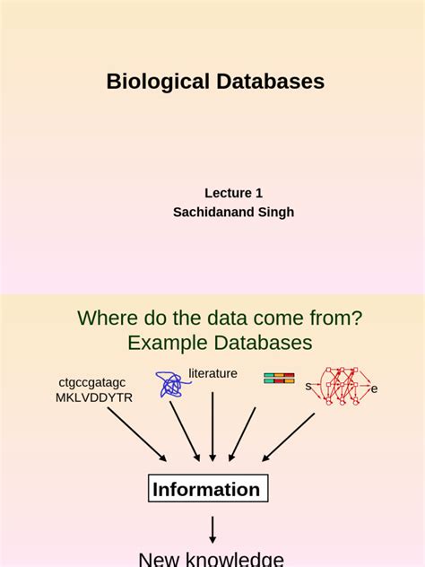 Overview Of Biological Databases Pdf National Center For