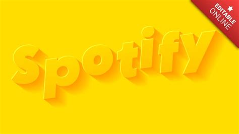 Spotify Summer Yellow Text Effect Generator
