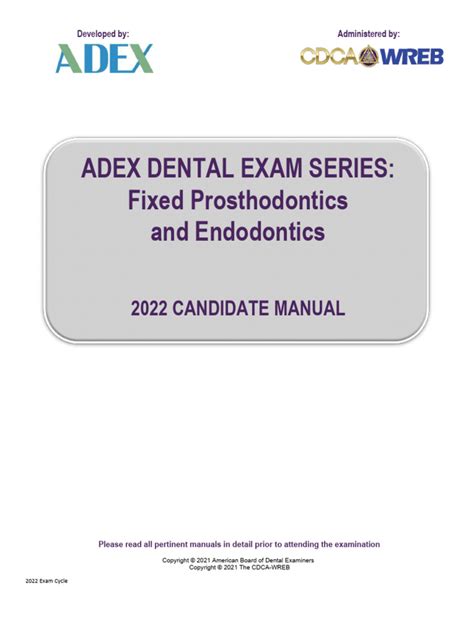2022 Cdca Wreb Endo Pros Manual Download Free Pdf Tooth Mouth