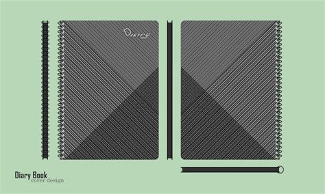일기장 표지 디자인 일러스트eps 파일 프리미엄 벡터
