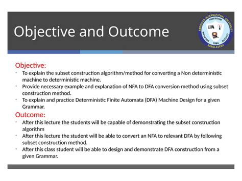 Nfa To Dfa Conversion Using Subset Construction Method Pptx
