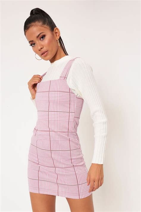 Pink Check Pinafore Dress Check Pinafore Dress Pinafore Dress Clothes