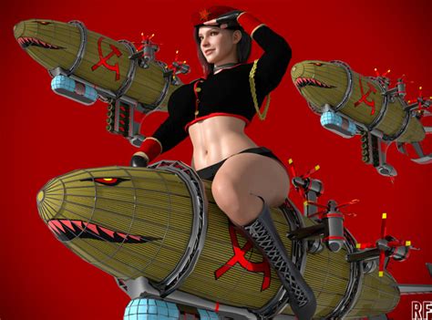 Rule 34 3d Beret Black Hair Boots Kirov Airship Natasha Volkova Red