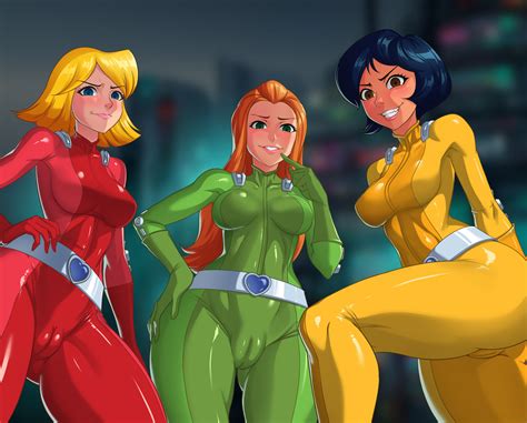 Rule 34 3 Bodysuits 3girls Alex Totally Spies Belt Black Hair