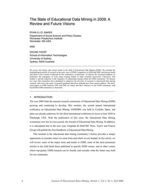 2009 Educational Data Mining 8 43 2 Pb Pdf