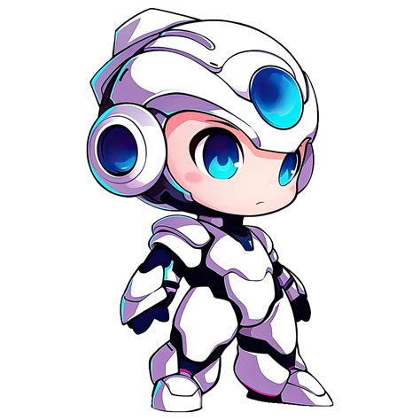 Chibi Futuristic Robot Boy Ai Generative 33494813 Png