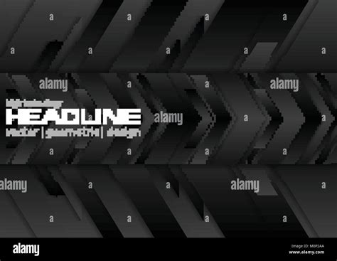 Black Abstract Tech Arrows Background Vector Technology Design Stock