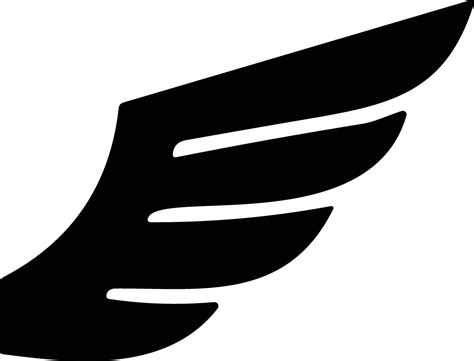 Black Wing Icon Wings Badges Wing Badge Vector Illustration