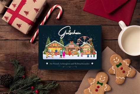 Weihnachtsmarkt Gutscheinkarte 2025 Weihnachtsgeschenk