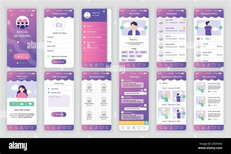 Social Networking Apps Stock Vector Images Alamy