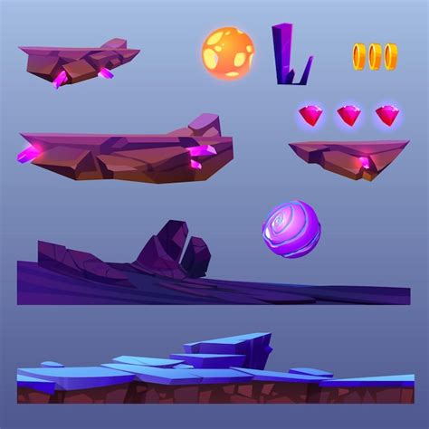 Free Vector Space Game Ui Design Creation Kit