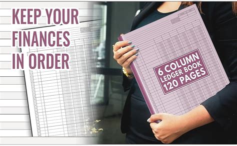 6 Column Ledger Book Simple Customizable Log Book For Bookkeeping And