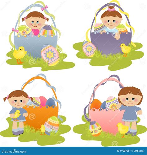 Cute Easter Illustration Stock Vector Illustration Of Greetings 19507651