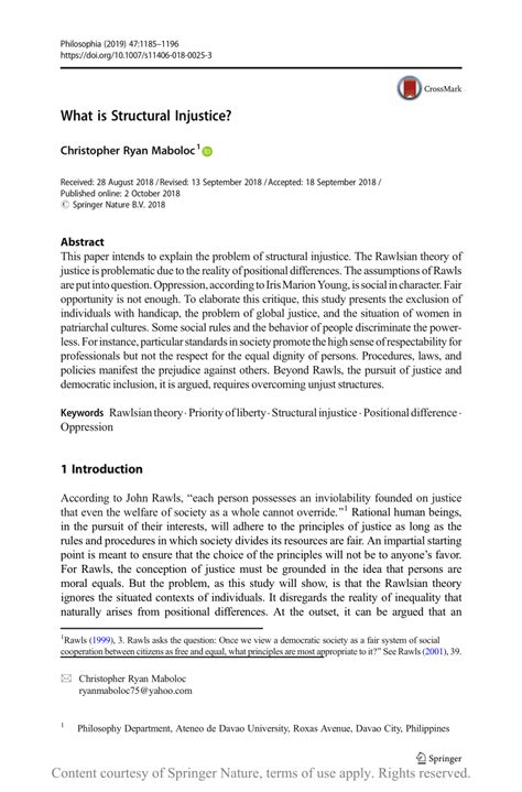 What Is Structural Injustice Request Pdf