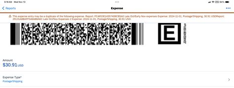 solved warning this expense entry may be a duplicate sap concur