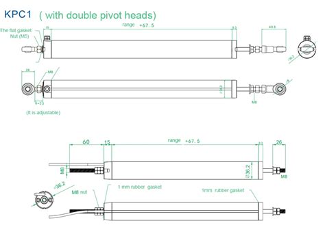Miran Kpc Cylindrical Case Linear Selfloading Linear Displacement Sensor With Rose Joints
