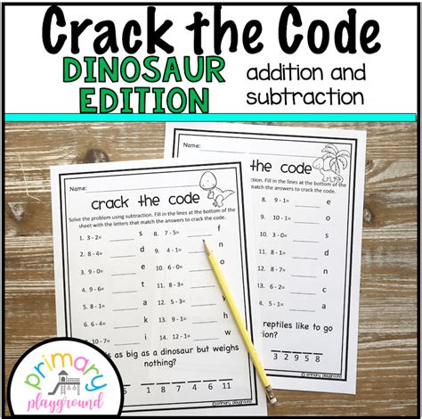 Free Printable Crack The Code Math Primary Playground