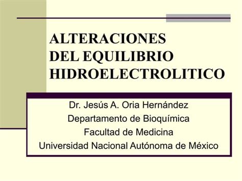 Alteraciones Del Equilibrio Hidroelectrolitico Ppt