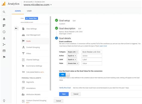 Step By Step Guide How To Set Up Google Analytics Goals For Your Business Website Nicole C W
