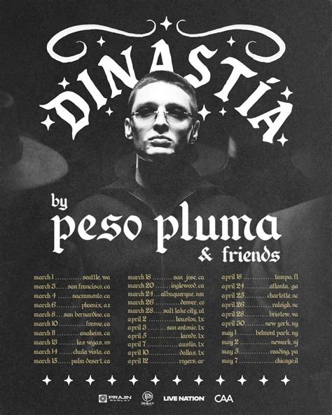 Peso Pluma Launches 2026 With Dinastía” Tour 2026 A New Era Of