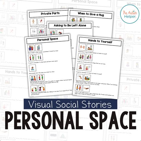 Visual Social Stories Personal Space Set The Autism Helper