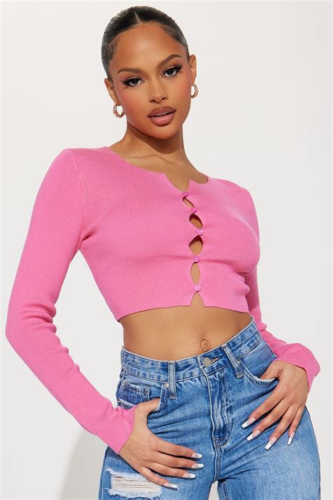 Time For A Selfie Cardigan Top Pink Fashion Nova