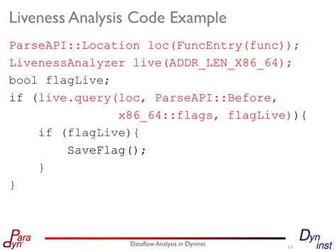 ppt dataflow analysis in dyninst powerpoint presentation free