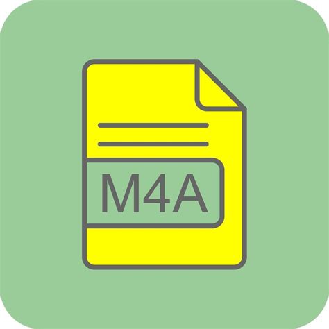 m4a file format filled yellow icon 44050726 vector art at vecteezy