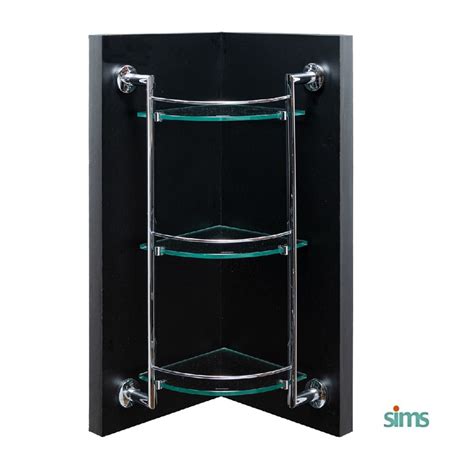Simone Three Tier Corner Glass Shelf 10070 Sim Siang Choon