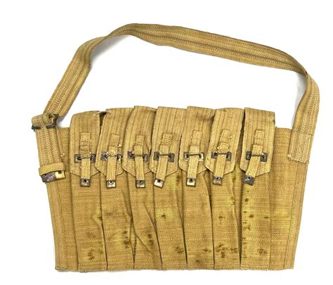 Ww2 British Commando 7 Pocket Sten Magazine Pouch Enemy Militaria