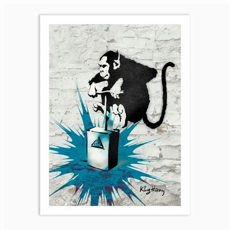 Monkey Explosion Street Art Art Print By Pop Art World Fy
