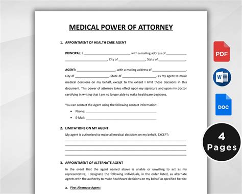 Medical Power Of Attorney Form Free New Hampshire Medical Power Of