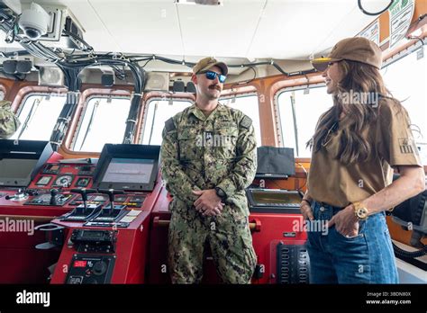 Homeland Security Secretary Kristi Noem Is Briefed Aboard The U S Coast Guard Cutter John