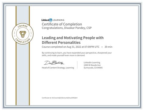 diwakar pandey csp on linkedin certificate of completion