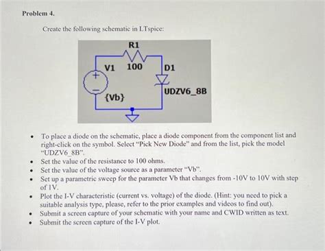 Solved Create The Following Schematic In LTspice To Place Chegg