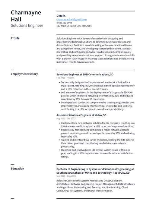 Top 16 Solutions Engineer Resume Objective Examples