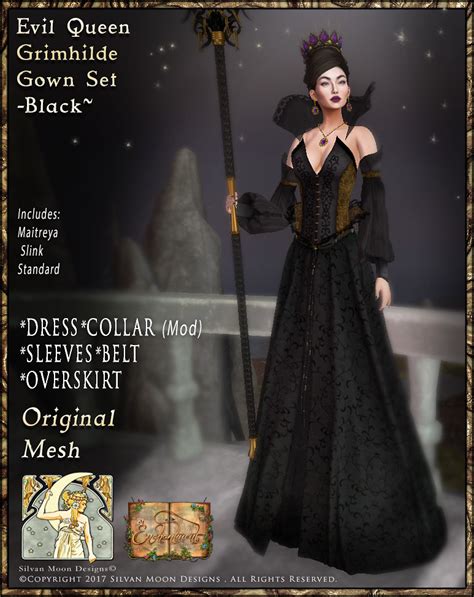 Evil Queen Grimhilde Gown Set Blackpromotional Art Flickr