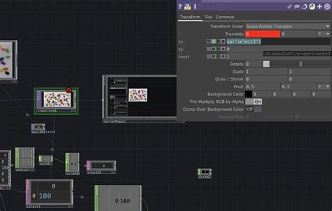 Extracting Value From A Select Dat To A Parameter Of Transform Top Beginners Touchdesigner Forum