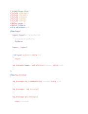 Src File Draft Rtf Simple Logger Class Include Iostream Include Fstream Include
