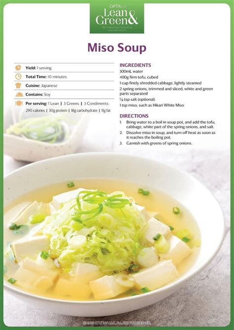 Healthy Optavia Miso Soup Recipe