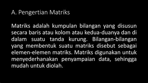 Transpose Matriks Dan Jenis Jenis Matriks Aljabar Linear Dan Matriks
